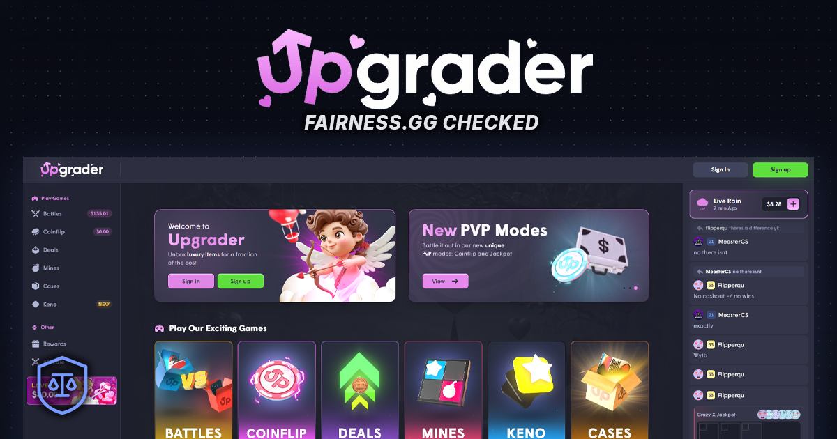 Upgrader Review - Fairness.gg